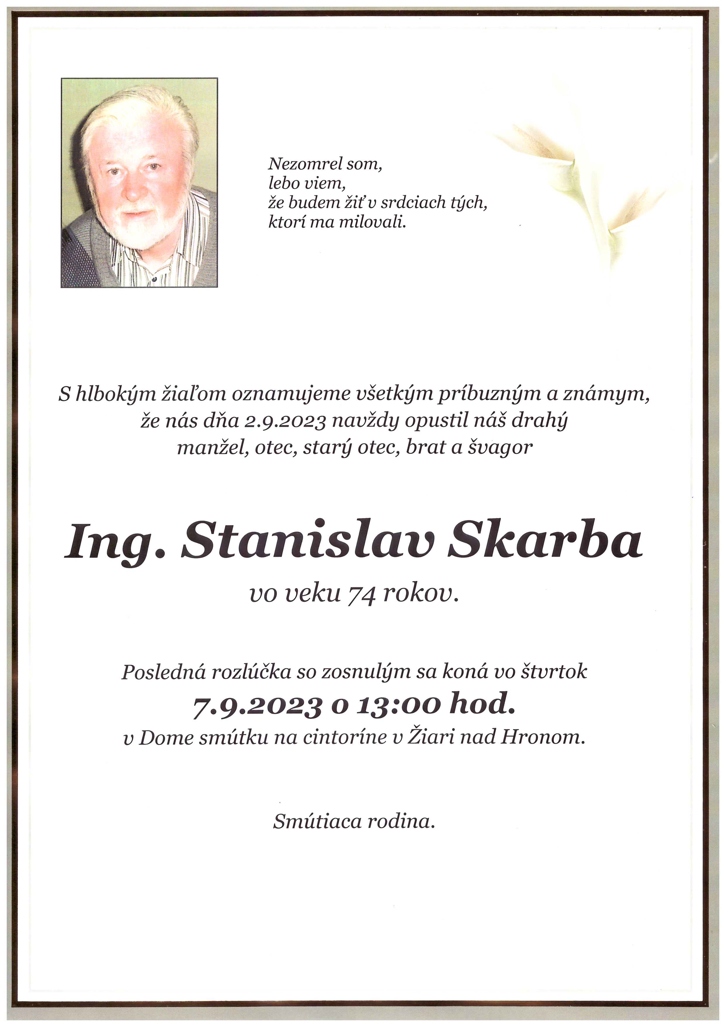 Parte - opustili nás | www.orchidea-ziar.sk